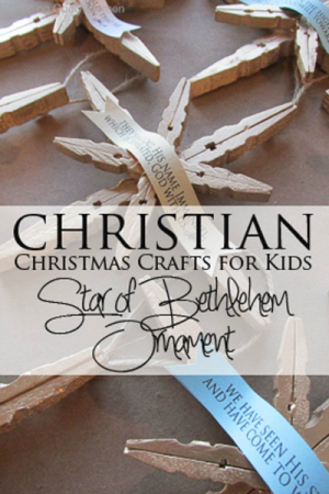 Christmas Star of Bethlehem Ornament (DIY Clothespin Craft)