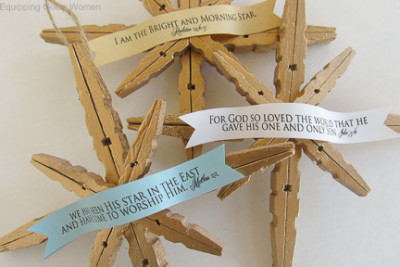 Christmas Star of Bethlehem Ornament (DIY Clothespin Craft)