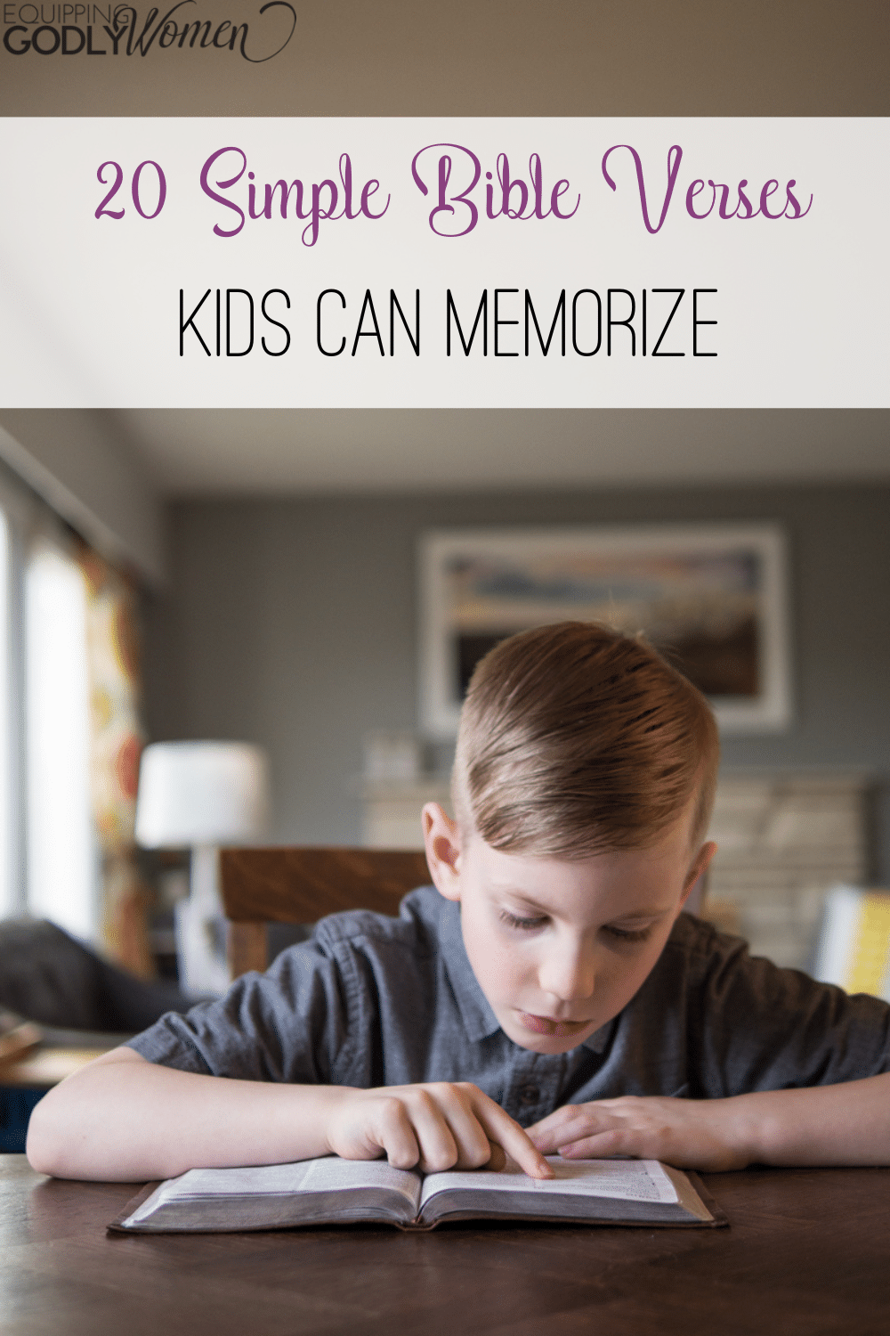20 Easy Children's Bible Verses for Kids to Memorize
