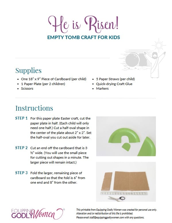 He is Risen! Empty Tomb Craft for Kids